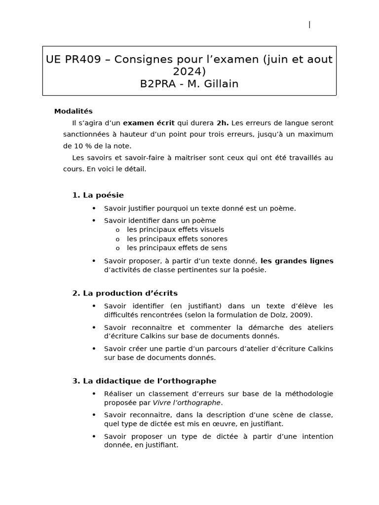 Consignes examen PR409 (1) | PDF