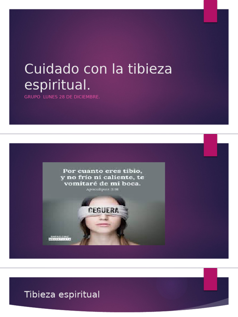 Cuidado Con La Tibieza Espiritual | PDF | Iglesia cristiana | Religión ...
