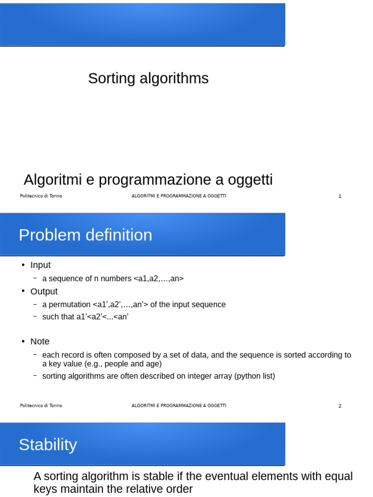 U3b-Sorting - T | PDF