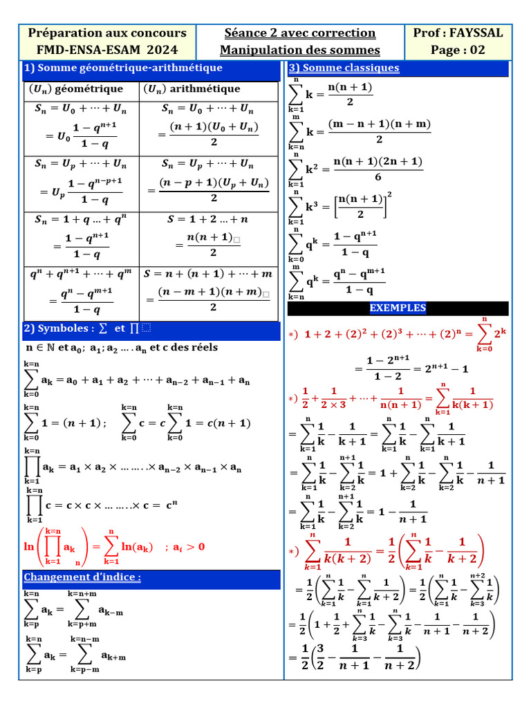 Séance 2 Avec Correction - Aprés | PDF