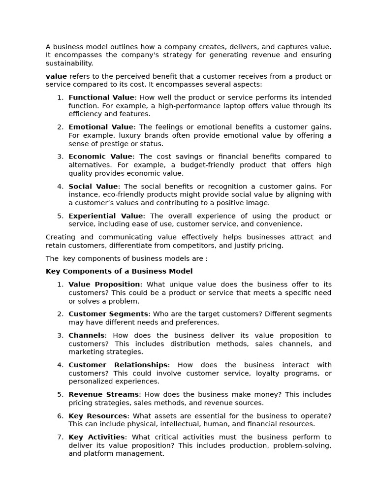 Business Models | PDF