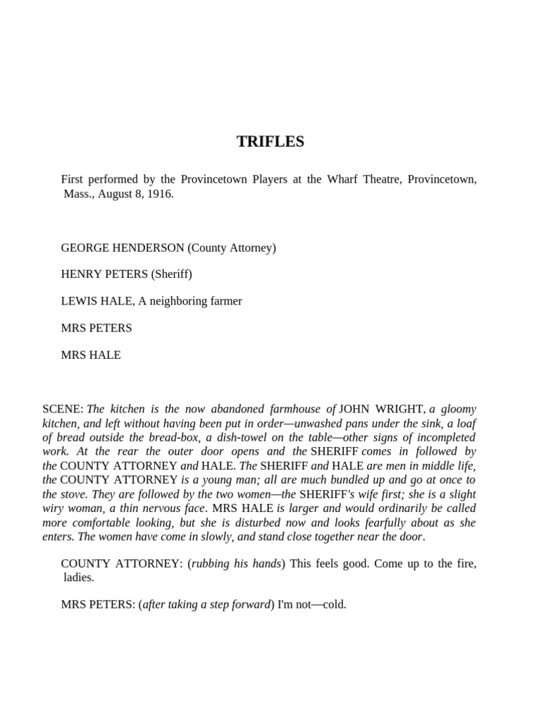 Trifles | PDF