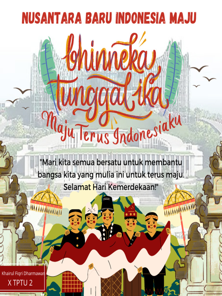 Hijau Ilustratif Maju Terus Indonesiaku Instagram Post PDF | PDF