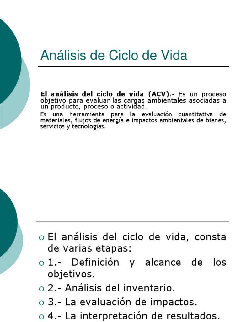 Analisis De Ciclo De Vida Pdf Evaluación Del Ciclo De Vida Science