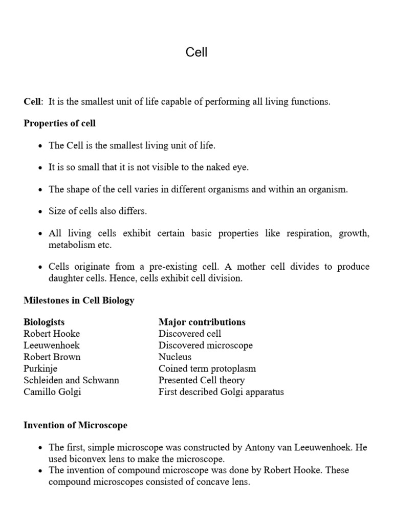 Bio Short Notes | PDF