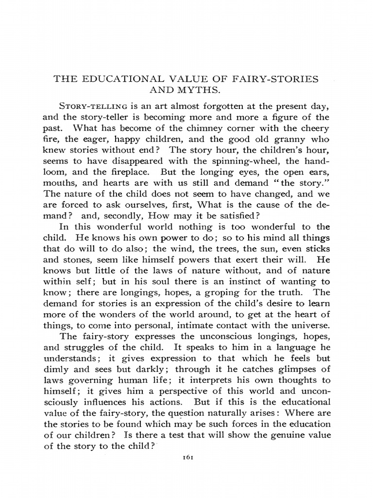 The Educational Value of Fairy-Stories and Myths | PDF | Science ...