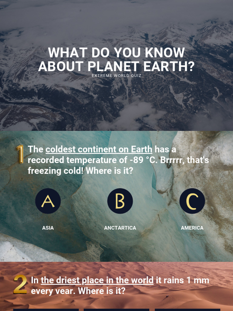 Planet Earth Quiz | PDF