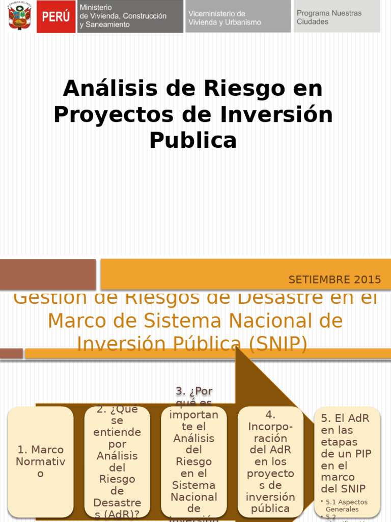 Analisis de Riesgo en Proyecto de Inversion Publica | PDF | Riesgo | Perú