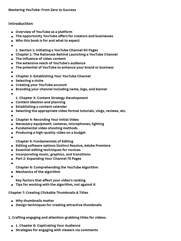 Mastering YouTube From Zero To Success | PDF | Search Engine ...