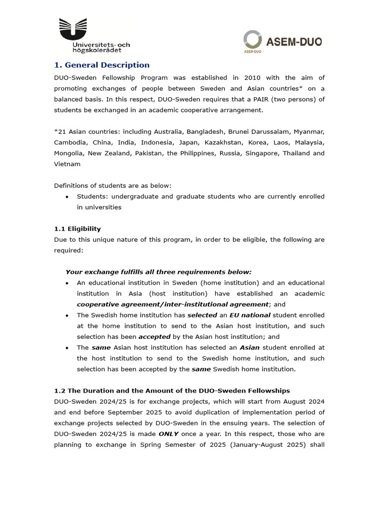 DUO-Sweden 2024 General Description | PDF