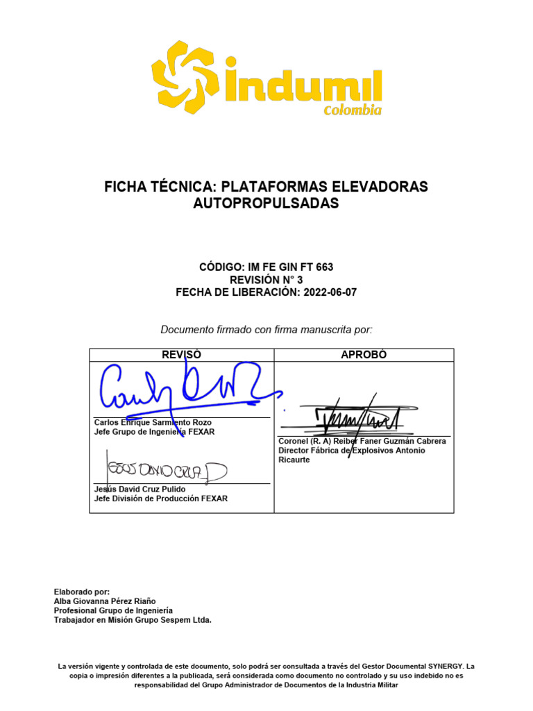 FT 663 Plataformas Rev 3 | PDF