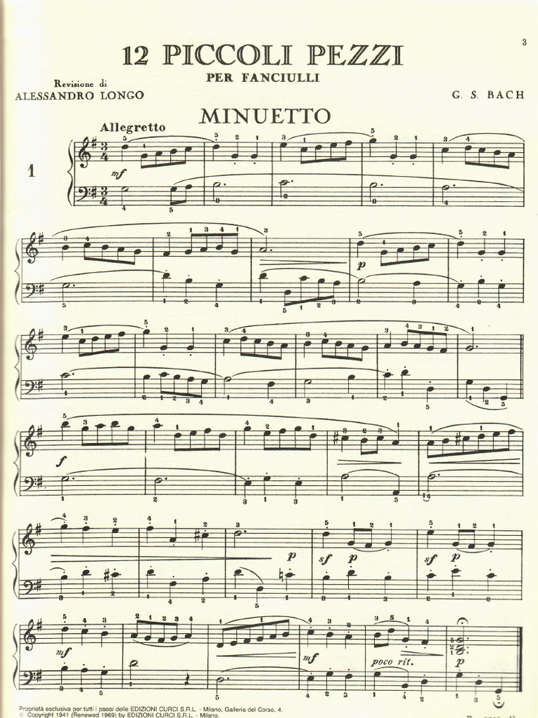 Minuetto Bach | PDF