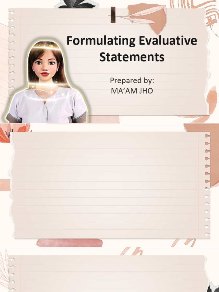 Formulating Evaluative Statement | PDF