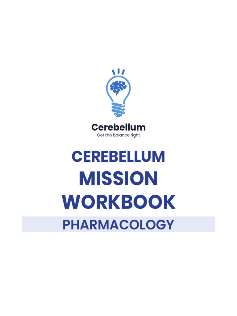 Pharmacology Mission Workbook | PDF