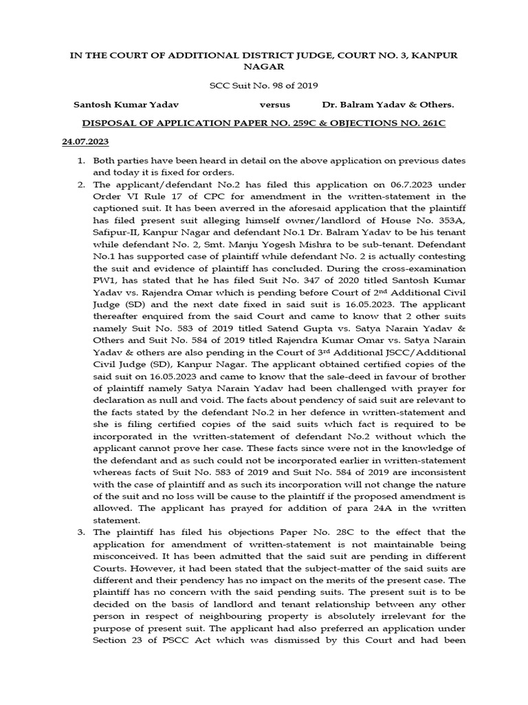 Santosh Kumar Yadav Balram Yadav | PDF | Lawsuit | Finance & Money Management