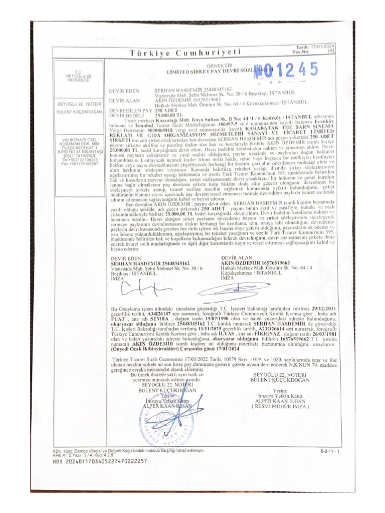 Beyoglu 22. Noteri | PDF