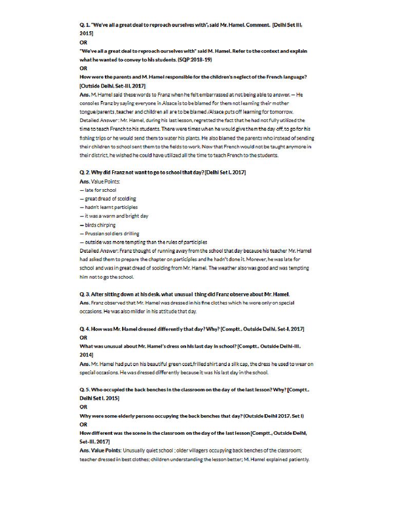 The Last Lesson Analysis (1) - 4 | PDF