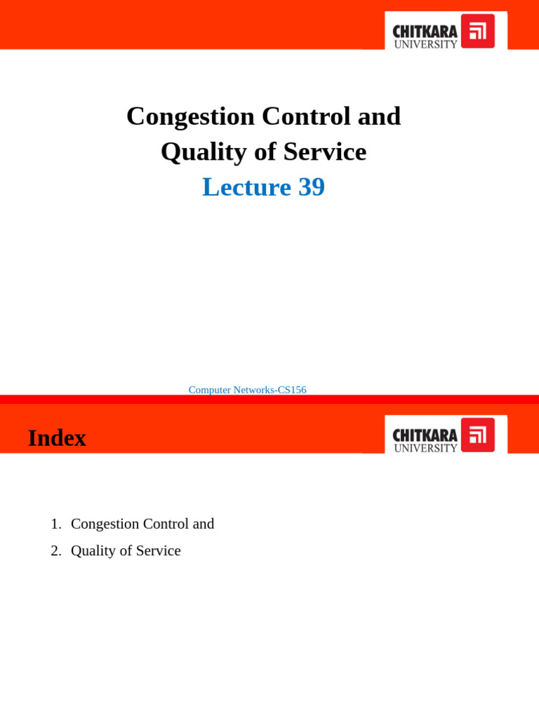 CN - 39 - Congestion Control and Quality of Service | PDF