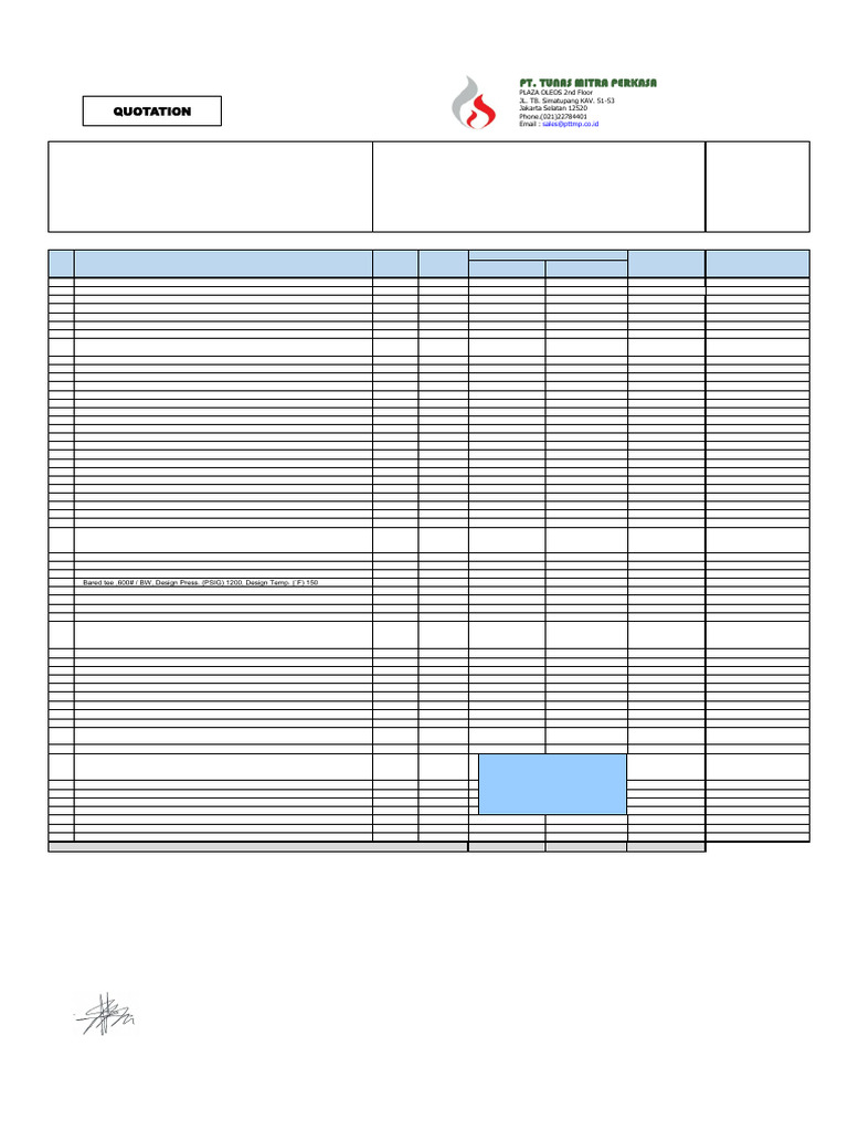 1 - QUOTATION Pipeline New | PDF