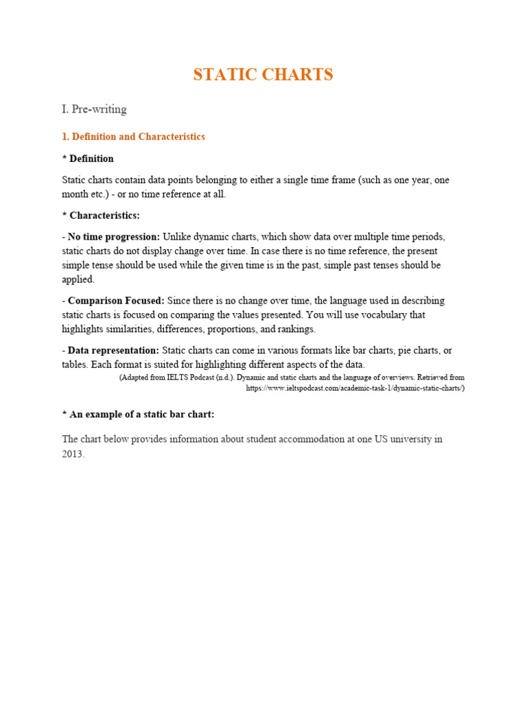 Understanding Static Charts for IELTS Task 1 | PDF | Noun | Adjective