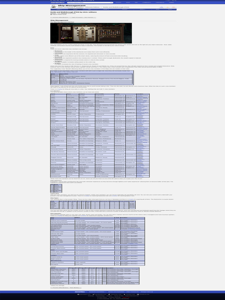 Ship Management - Pillars of Eternity II - Deadfire - Ultimate Edition ...