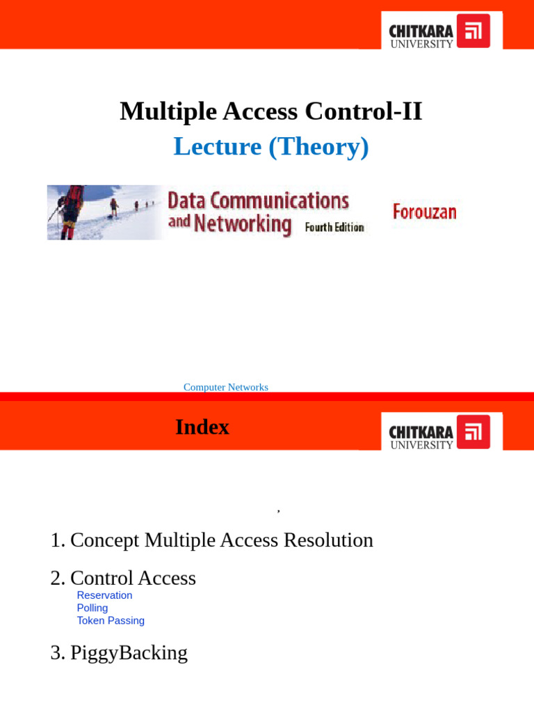 Lecture 17,18 Multiple Access Control | PDF