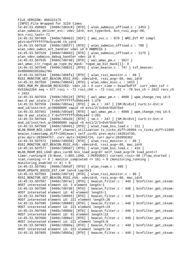 Cnss FW Logs 004 | PDF