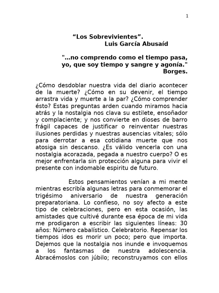 Sobrevivientes | PDF