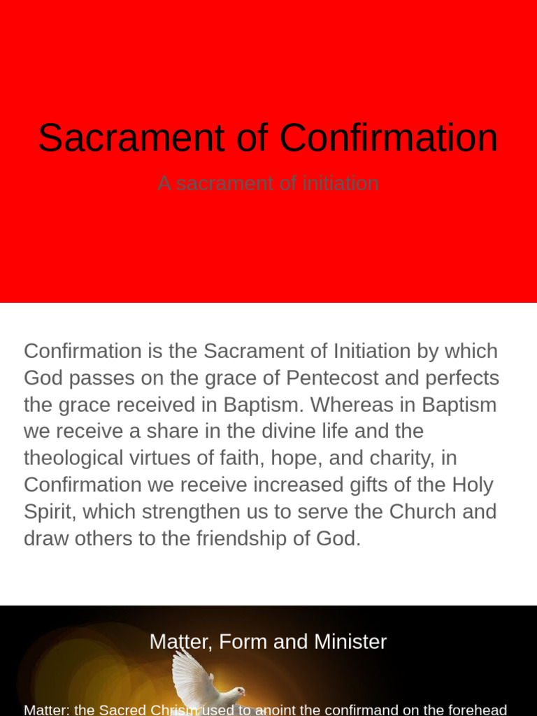 Sacrament of Confirmation | PDF | Confirmation | Sacraments