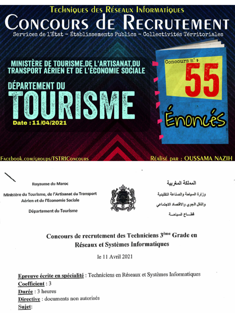 Ministère de Tourisme 2021 - OUSSAMA NAZIH | PDF