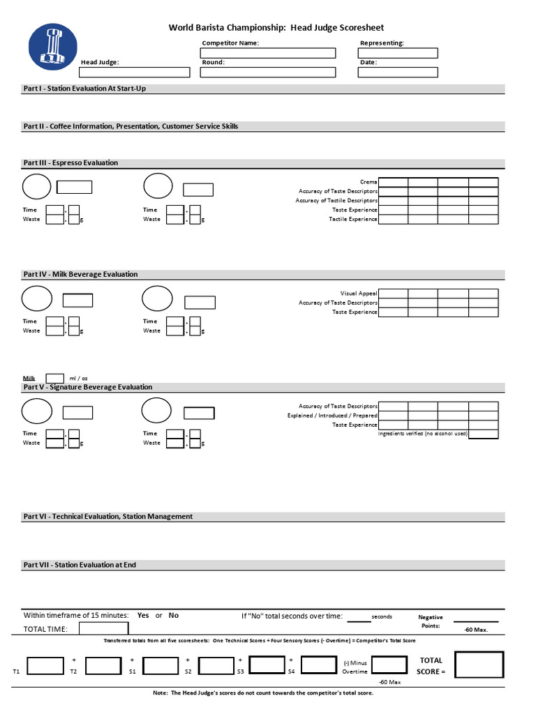 2024 CB Head Judge Scoresheet | PDF