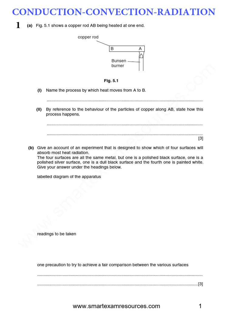 2.4 Conduction Convection Radiation Set 1 QP Ms | PDF | Infrared ...