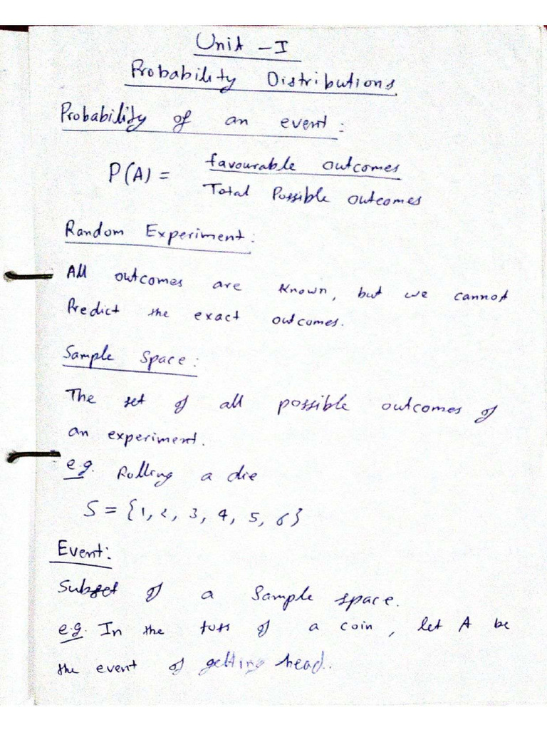 Unit-1, Probability and Queueing Theory | PDF
