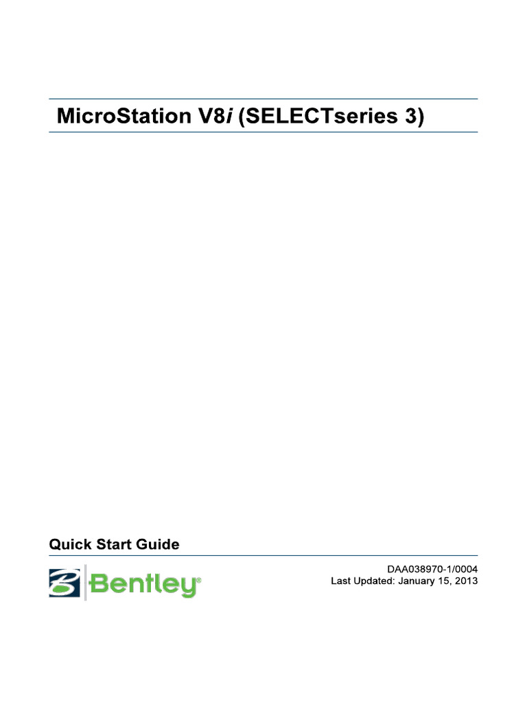 Microstation V8i Guide | PDF