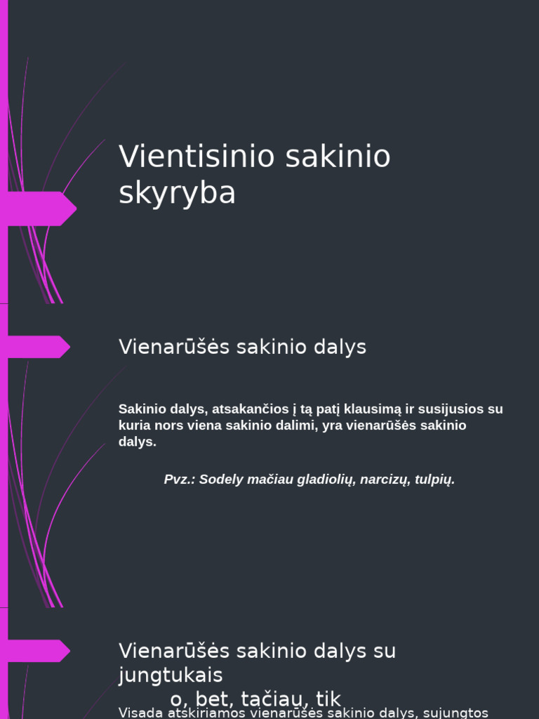Vientisinio Sakinio Skyryba | PDF
