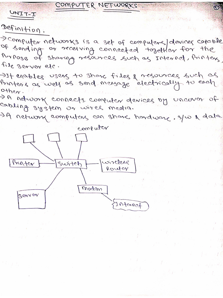 Computer Networks Unit 1 | PDF