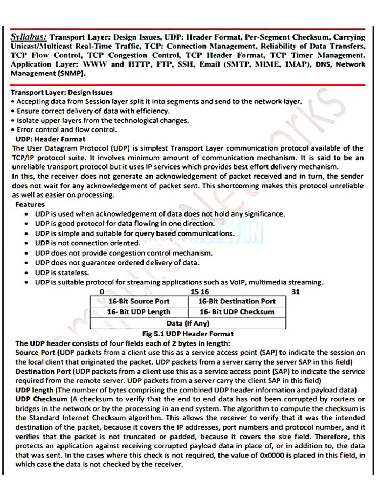 Computer Networks Unit 5 | PDF