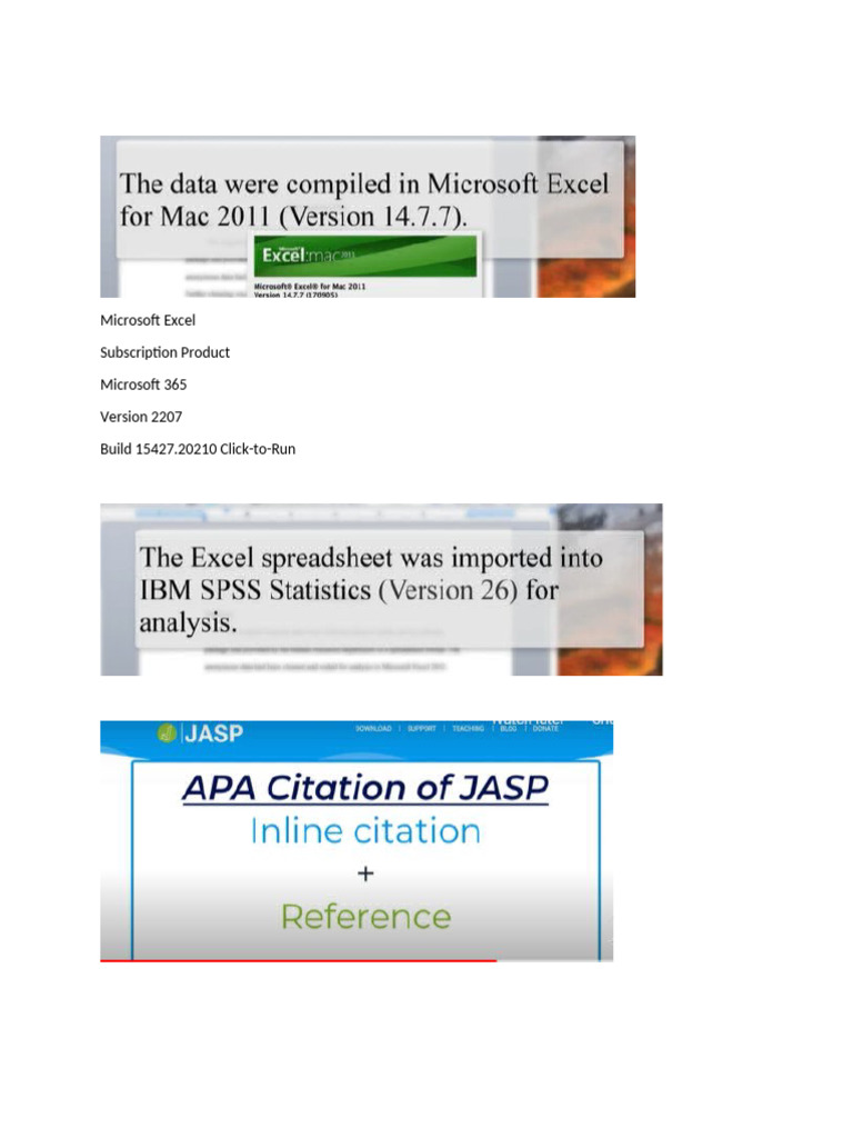 Citing Statistical Software | PDF