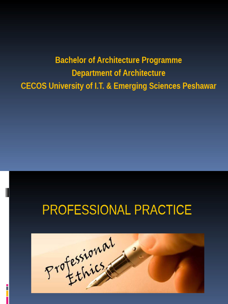 Profeassional Ethics For Architects | PDF