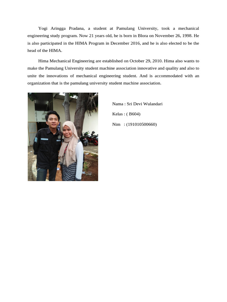 Sri Devi Wulandari - Karangan B Inggris | PDF