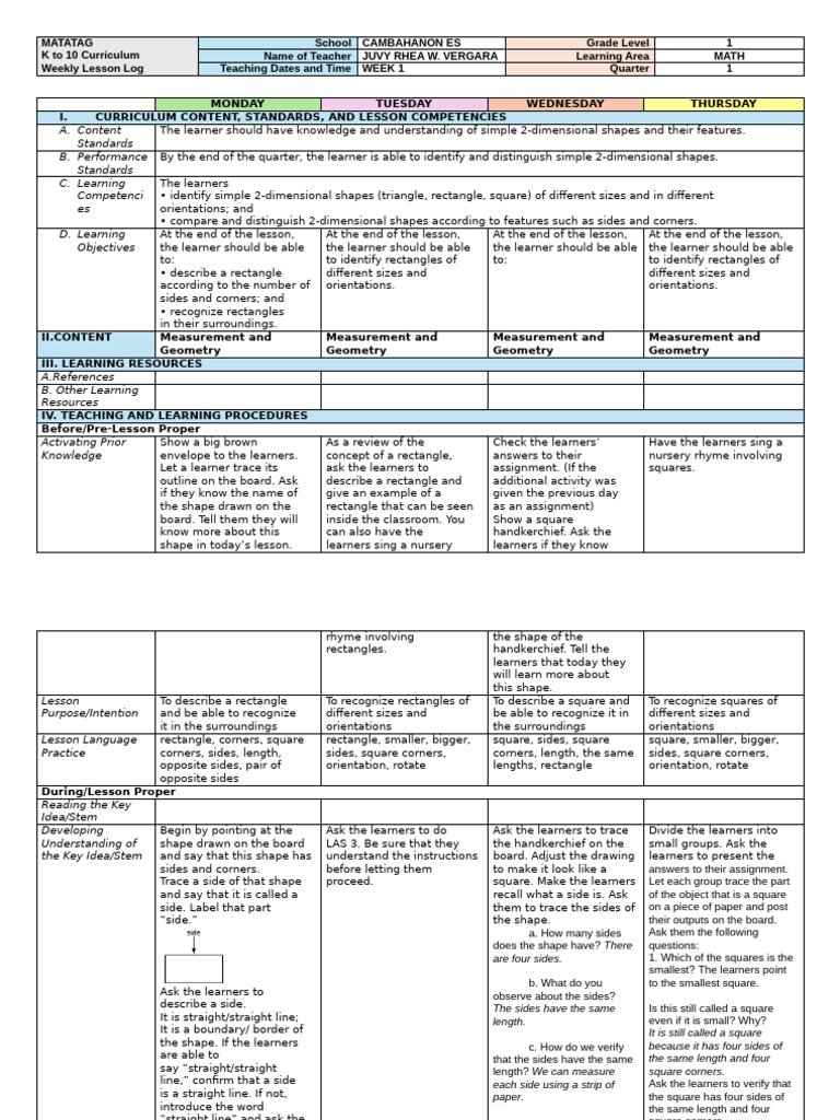 Q1 Math1 Week1 | PDF