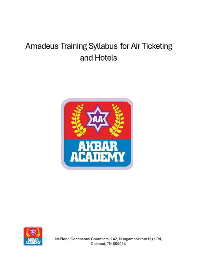 Amadeus Air Ticketing Syllabus | PDF | Ephemera | Civil Aviation