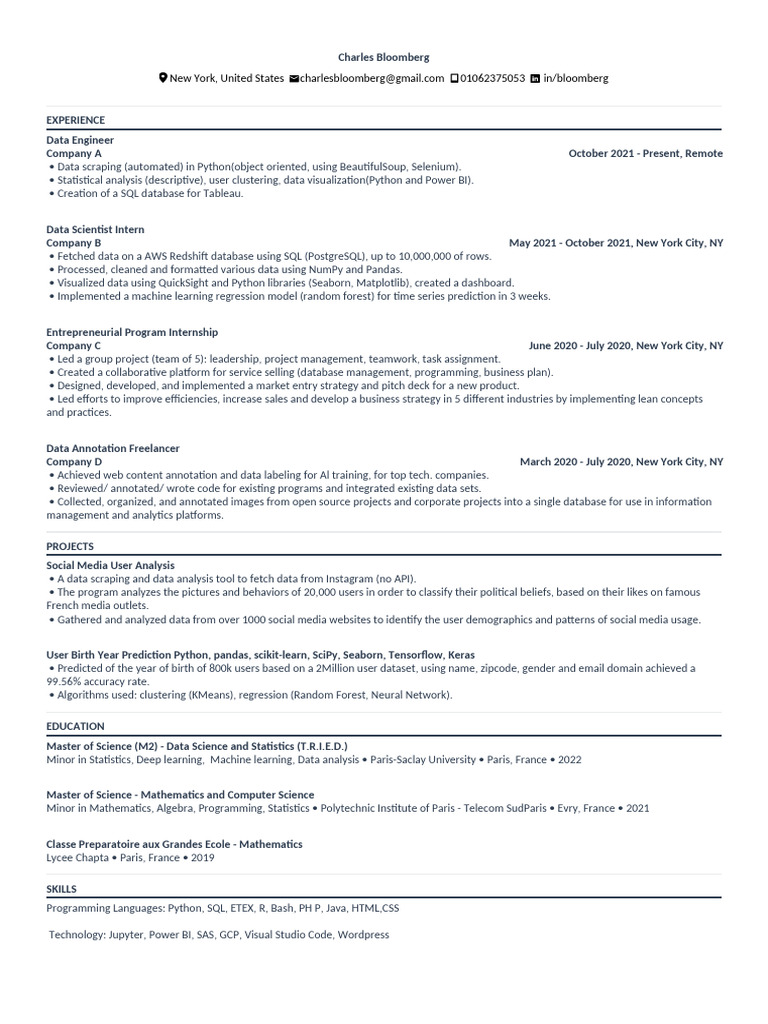 Entry Level Data Scientist | PDF