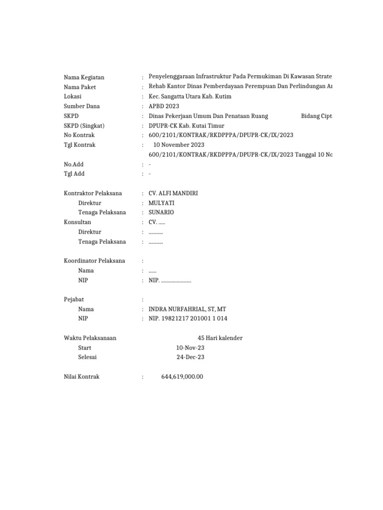 Laporan Rehab PPA Final | PDF