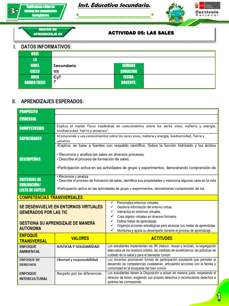C-3º Ses Act 5-Cyt-Und 5 - Sem 3 | PDF