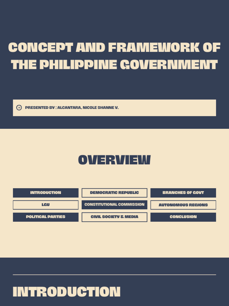 Concept and Framework of The Philippine Government | PDF