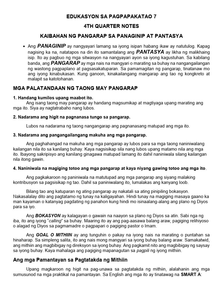 4TH Quarter Notes | PDF | Career & Growth