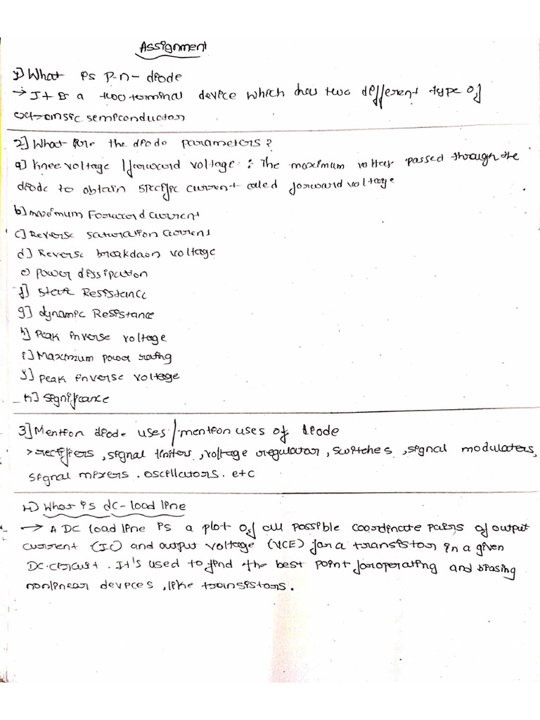 Basic Electronics Assignment 3 Pdf