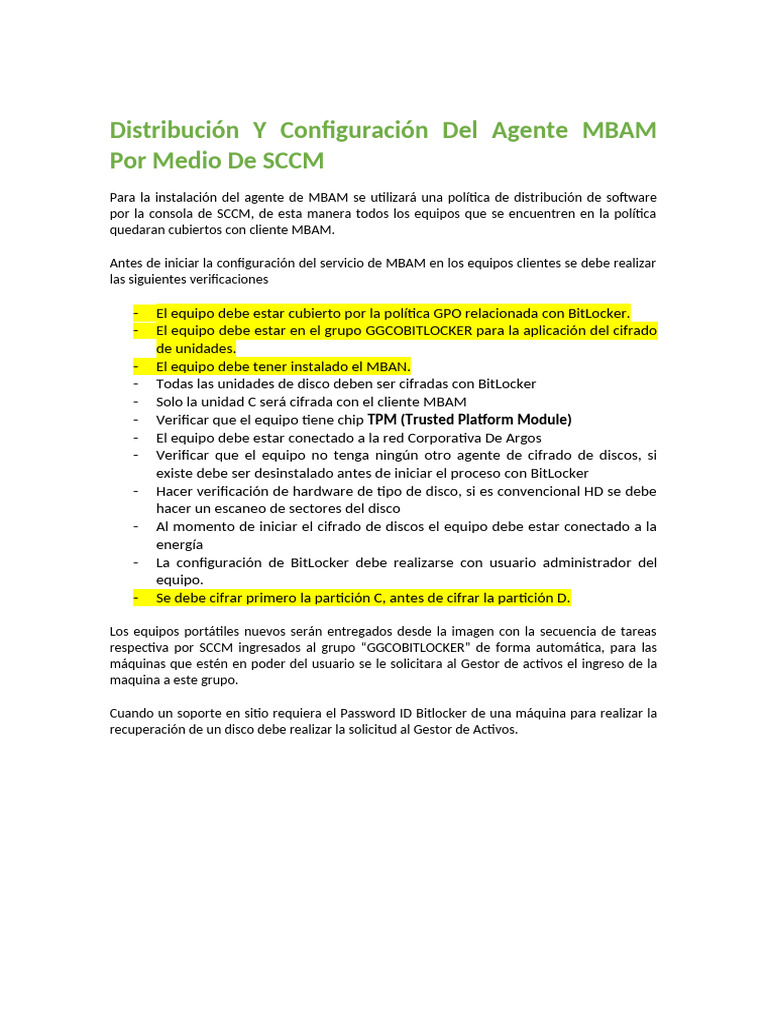 Configuración Del BitLocker | PDF