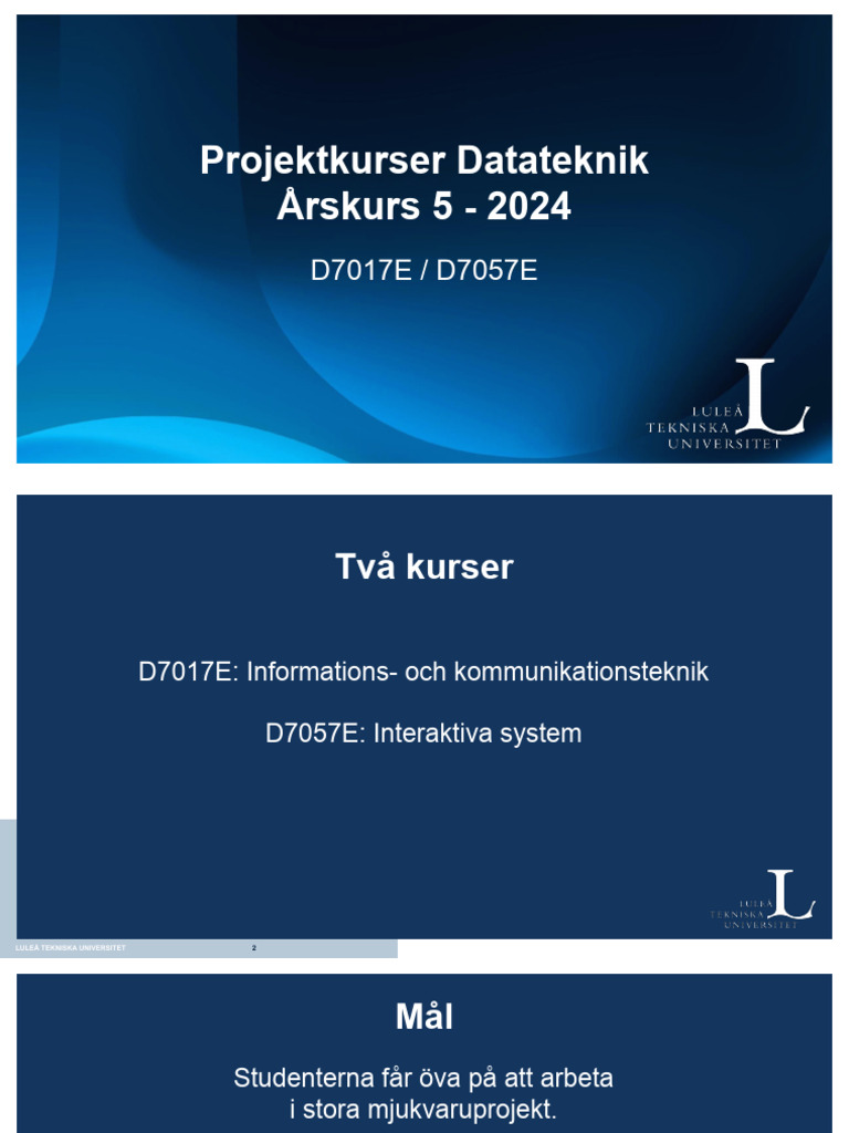 Projektkurser Datadagen 20240306 | PDF